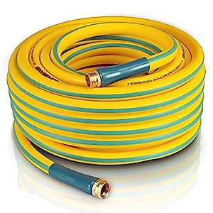 SuperHandy Garden Water Hose 5/8" Inch x 75' Foot Heavy Duty Premium Commercial Ultra Flex Hybrid Polymer Max Pressure 150 PSI/10 BAR with 3/4" GHT Fittings