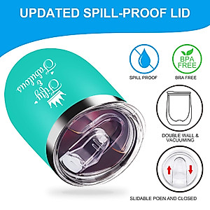 50th Birthday Gifts For Women - 1973 50th Birthday Decorations For Women - Birthday Gifts For 50 Year Old Woman - Green 60 & Fabulous 12 oz Wine Tumbler Gift for Her, Wife, Mom, Sister, Friend