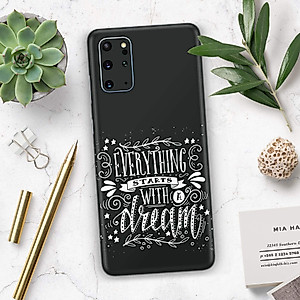 DesignSkinz Everything Starts with a Dream Protective Vinyl Decal Wrap Skin Cover Compatible with The Samsung Galaxy S20 (Screen Trim & Back Glass Skin)