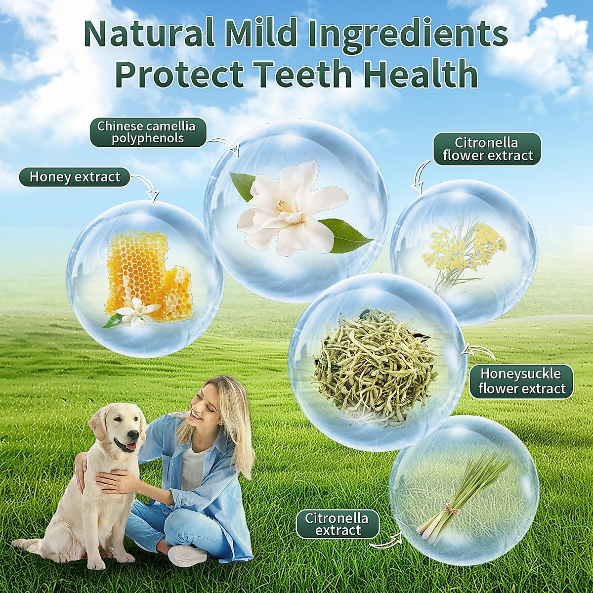 Borgobrufa Dog Teeth Cleaning Wipes, Teeth Cleaning Finger Wipes for Dogs & Cats, Disposable Natural Teeth Care Wipes Gentle Cleaning & Gum Care Pet Wipes Reduces Plaque & Freshens Breath, 55 Pcs