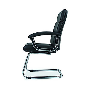 HON Traction Guest Chair with SofThread Leather, in Black (HVL102)