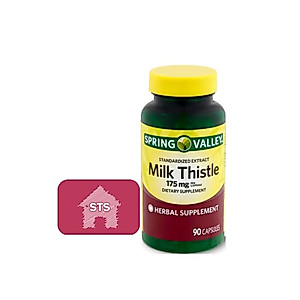 Spring Valley Standardized Extract Milk Thistle 175 mg, 90 Count + STS Fridge Magnet.