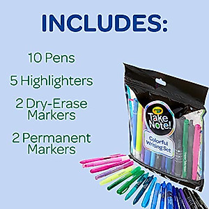 Crayola Take Note Colorful Writing Set, At Home Crafts for Kids, Bullet Journal Supplies, 19 Pieces