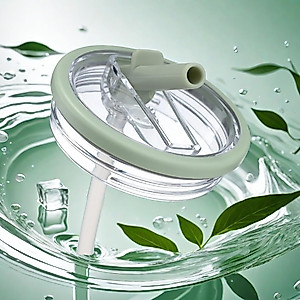 2Pcs 30oz 40oz Tumbler Flip Straw Lid Replacement Compatible with Stanley Quencher, Spill Proof Splash Resistant Tumbler Lids, Reusable Tumbler Cover for Cup and 40 oz Tumbler(J,30oz)