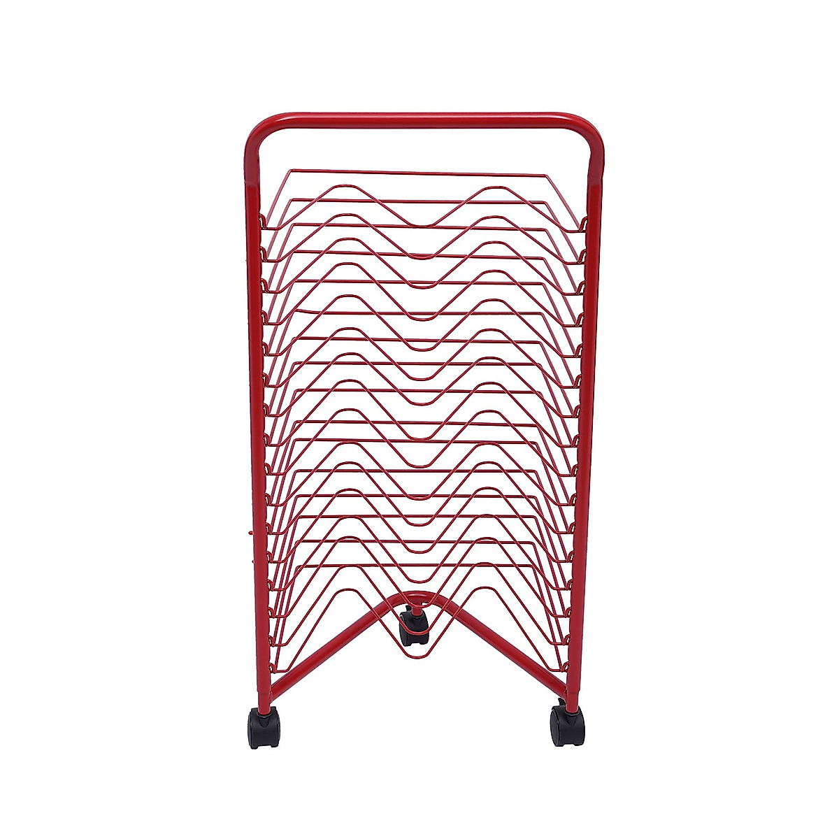 Mobile Art Drying Rack,16 Shelves,Ideal for School/Art Clubs,Height 33 inches,Art Drying Rack for Classroom Paint Drying Rack Art Artwork Storage Display Rack Art Drying Rack with Wheels for Crafts