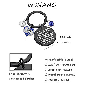 WSNANG Finer Women Keychain Greek Sorority Gift (ZB Black KC)