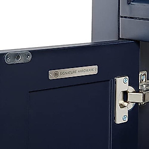 Signature Hardware 953301-48-RUMB-8 Keller 48" Free Standing Single Vanity Set with Mahogany Cabinet, Vanity Top, and Rectangular Undermount Vitreous China Sink - 8" Faucet Holes