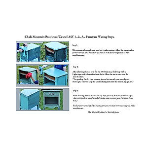 All Natural Furniture Finishing Waxes. Beautifys & Protects Painted & Unfinished Wood 4oz Charcoal Black