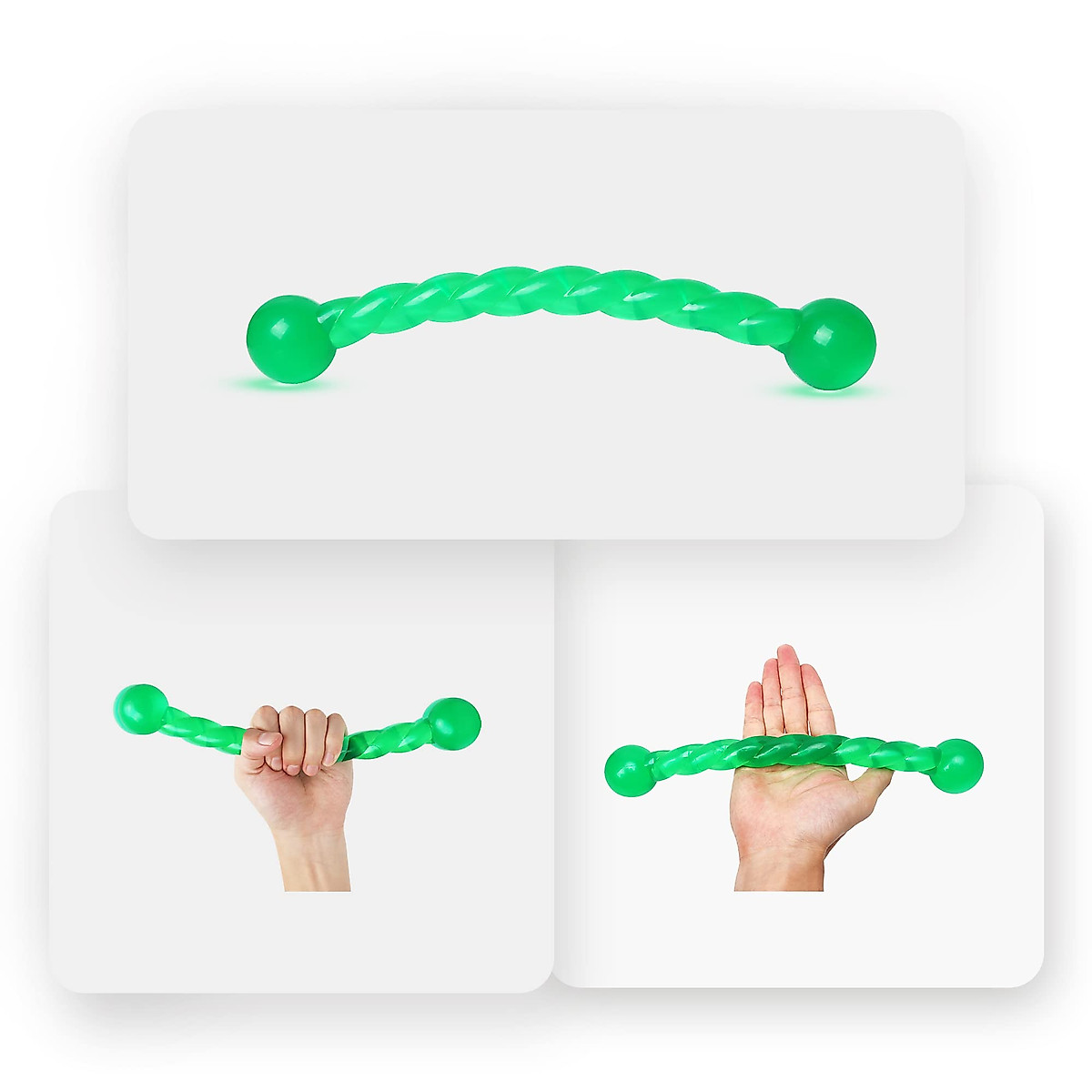 Ycozy Dog Chew Toys 11'' Long for Small/Medium Dogs Aggressive Chewers, Rubber Puppy Dog Rope Toys Knot Dental Teething Toys Almost Indestructible Washable