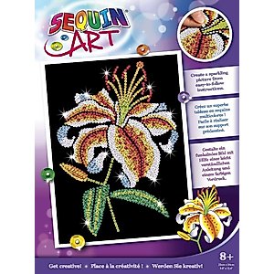 Sequin Art Purple Tiger Lily, Sparkling Arts and Crafts Kit; Creative Crafts for Adults and Kids