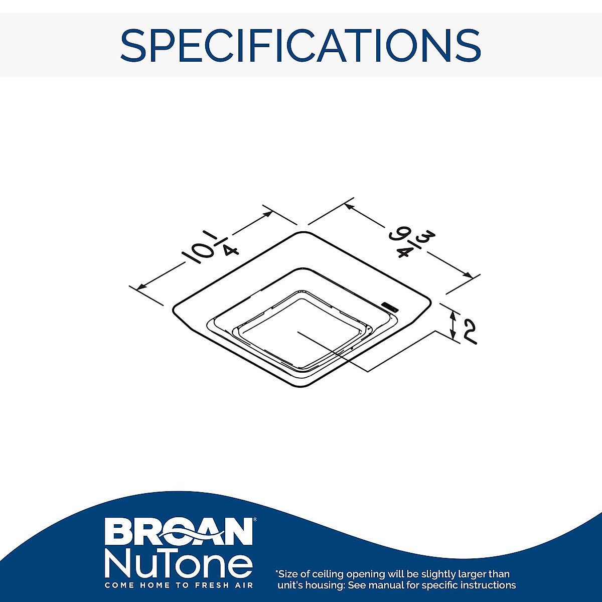 Broan-NuTone FG600S LED Lighted Grille Upgrade for Bathroom Ventilation ...