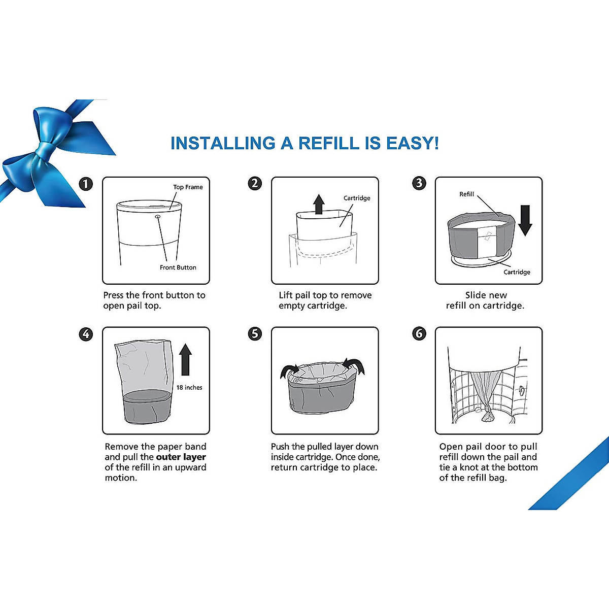 Refills Compatible with Dekor Plus Diaper Pail Refills 8 Pack Diaper Pail Liners with Lavender Scent