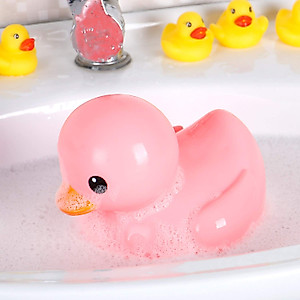 Jumbo Rubber Duck Bath Toy - Giant Ducks Big Duckie Baby Shower Birthday Party Favors 8-Inches (Pink)