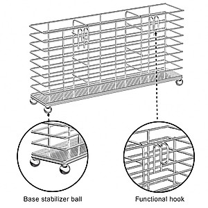 iPEGTOP Utensil Drying Rack Basket Holder for Kitchen Counter, Hanging Standing Cutlery Silverware Flatware Organizer with Hooks for Spatula Spoon, Rustproof 304 Stainless Steel