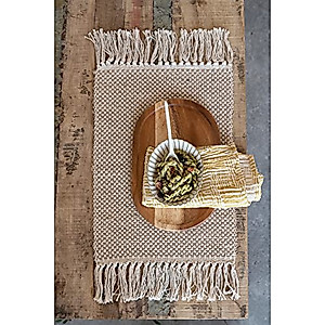 Creative Co-Op Suar Wood Tray Cheese and Cutting Board, 13" L x 8" W x 1" H, Natural