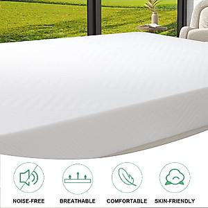 Opoiar 10 Inch Memory Foam Mattress, RV King Mattress in A Box, RV Mattress, Cooling Gel Green Tea, Pressure Relieving, Certipur-Us Certified, Medium Firm Mattress for Travel Camper Trailer Truck