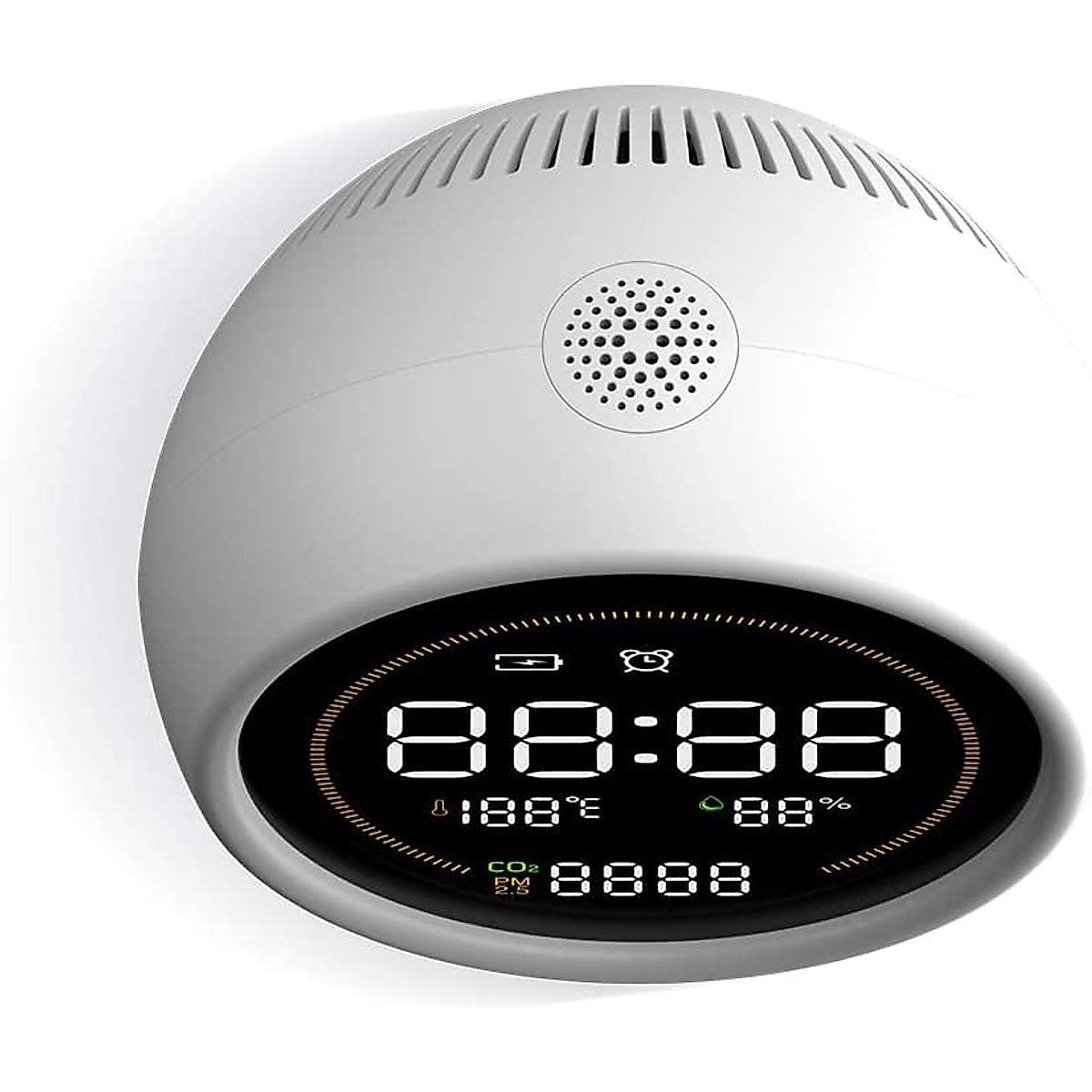 Carbon Dioxide CO2 + PM2.5 Air Quality Monitor, Pollution & Ventilation Meter – Temperature and Humidity Sensor – Measure Indoor Ventilation Levels with CO2 PPM and PM2.5 Micron Dust Levels