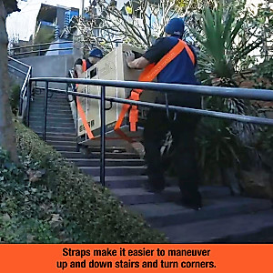 Forearm Forklift Shoulder Harness – Orig. Model - Lift and Move Furniture, appliances, Supports up to 800 lb. Moving Harness Set, 2 Harnesses and 2 Center Straps That are ea 9’4” Long, 1 Pack, Orange