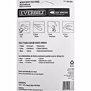 1-1/2 in. Brown Heavy-Duty Self-Adhesive Felt Pads (24-Pack)