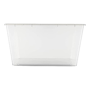 SIMPLYKLEEN 14.5-gal. Durable Stacking Plastic Storage Containers with Lids, Red/Clear (Pack of 4)