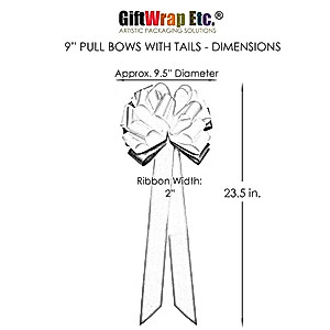 Big Decorative Yellow Pull Bows with Long Tails - 9" Wide, Set of 6, Easter, Support Our Troops Ribbon, Christmas, Thanksgiving, Birthday, Summer Decor, Fundraiser, Office, Classroom, Party, Wedding