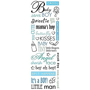 Newborn Baby Boy Stickers Set ~ Bundle with 14 Baby Boy Sticker Sheets for Gender Reveal Parties, Baby Showers, Envelopes, Scrapbooking, Party Favors