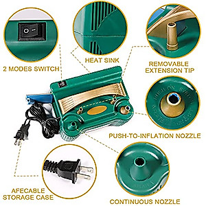 LuluPlus Balloon Pump, 110V 600W Electric Balloon Pump, Dual Nozzle Balloon Air Pump, Portable Balloon Inflator, Electric Balloon Inflator, Balloon Pump Electric, Air Pump for Balloon Garland