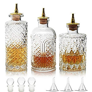 Suprobarware Bitters Bottle for Cocktails - Glass Dasher Bottles with Dash Tops, Great for Bartender,Home Bar