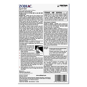 Zodiac Spot On Plus Flea & Tick Control for Cats 5 lbs and Over 4 Pack