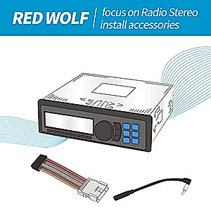 RED WOLF Stereo Wiring Harness Replacement for 1988-2002 GM Chevrolet GMC Buick Cadillac Car Radio Wire Harness Antenna Adapter Connector Plug Kit