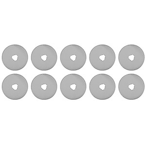 45mm Round Knife Blade Replacement Kit, SKS -7 Material, 6 Layers Fabric Cutting, Suitable for Paper, Fabric, Leather, Rotating Blade for Efficient Cutting
