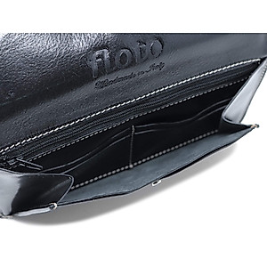 Floto Roma Clutch Women's Leather Snap Wallet Organizer (Vecchio Brown)