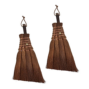 BUTIFULSIC 2pcs Small Broom Desk Cleaning Brush Mini Corn Broom Brush for Desk Straw Sweeping Broom Manual Broom Small Cleaning Broom Sweeper Broom Corn Whisk Broom Brown
