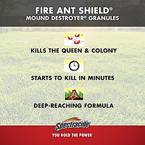 Spectracide Fire Ant Shield Mound Destroyer Granules, Destroys Fire Ant Mound, Kills Queen and Colony, 7 lb