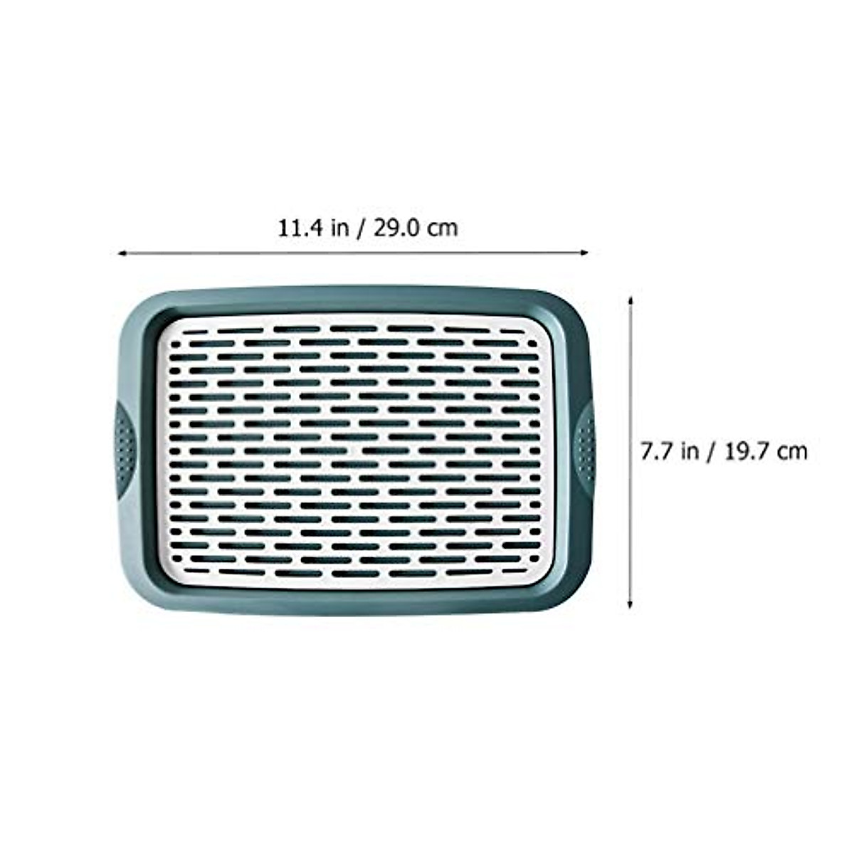 HEMOTON Food Drain Tray Japanese Style Drinks Dishes Utensil Drainboard Drying Plate Plastic Drip Holder Storage Rack for Home Kitchen 29X19. 7CM