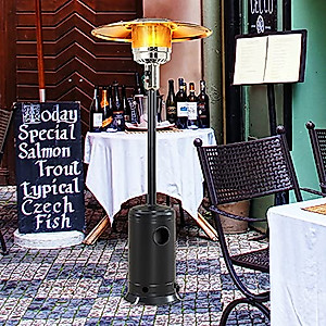 48000 Btu Outdoor Heaters for Patio - Patio Heater Propane, Outdoor Heater with Wheels, Ground Plugs, Propane Heater for Garden, Party, Backyard
