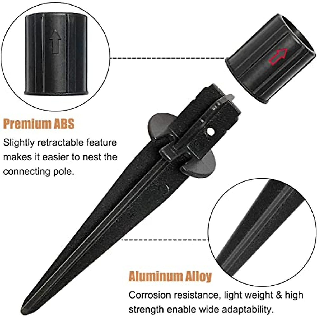 Metal Stake Solar Lights Replacement Spike (6PCS)…