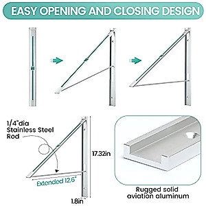 DarMeyFull Clothes Drying Rack Retractable Wall Mounted Clothes Rack Folding Drying Rack Clothing Hanging Rack Clothes Hanger Rack for Laundry Room Closet Storage Organization Aluminum Silver 1 PC