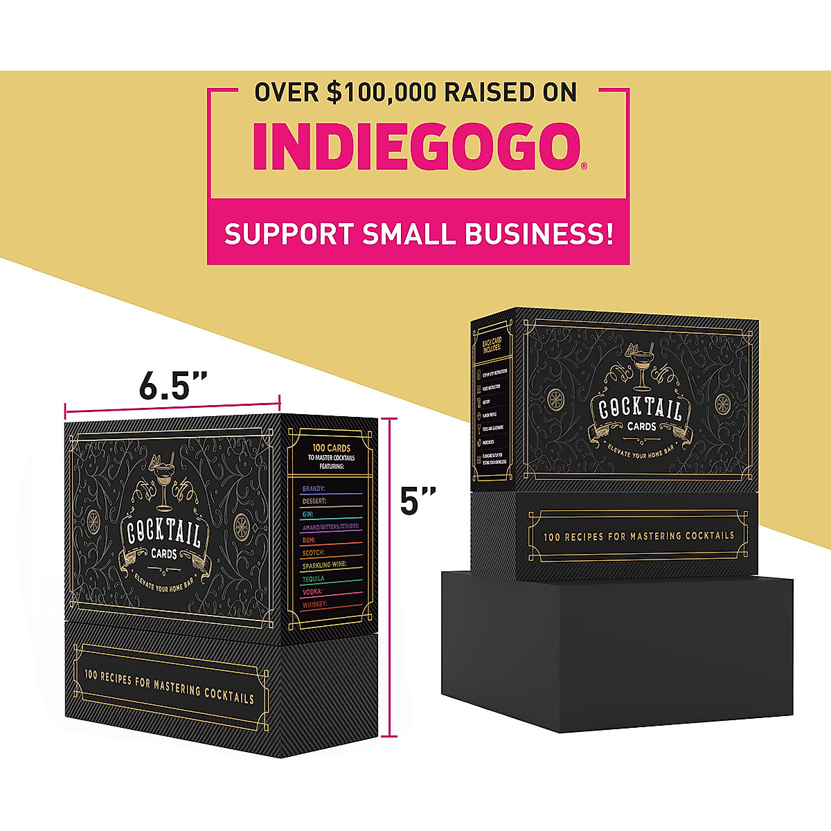 Cocktail Cards: 100 Cocktail Recipes to Master Cocktails in Bartender Flashcard Form with Step by Step Cocktail Instructions and Video Instructions