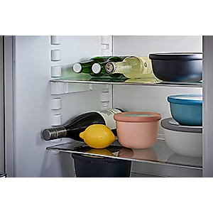 Mepal, Cirqula Set of 4 Multi Food Storage and Serving Bowls with Lids, Food Prep Containers, Deep, Nordic Blush, 1 each (17oz, 34oz, 68oz, 101oz), 1 Set