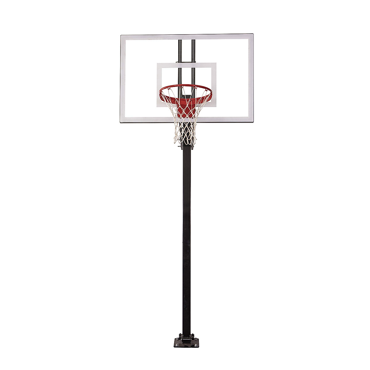 Goalsetter X454 In Ground Adjustable Basketball System with 54-Inch Glass Backboard and Flex Rim