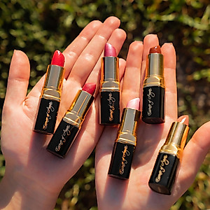 Essence Of Argan Deep Moisturizing Long Lasting Lipstick & Lip Care with 100% Pure Organic Argan Oil, Shea Butter, Jojoba Oil & Aloe Vera Pink Luster