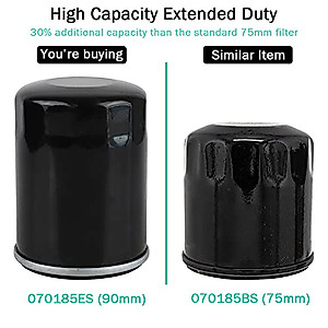 HUZTL 070185E Oil Filter 4 Pack Replace Generac 070185ES 70185 for Generac 22KW Generator 90mm High Capacity