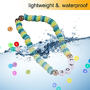 MIIIM 3600 PCS 10 Strands Clay Beads Polymer Clay Beads for Jewelry Making, Vinyl Heishi Beads 6mm for Surfer Bracelets Necklace Making (Memory)