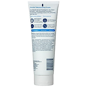CeraVe Moisturizing Cream, Face Body Moisturizer, Normal to Dry Skin, 8 Fl Oz