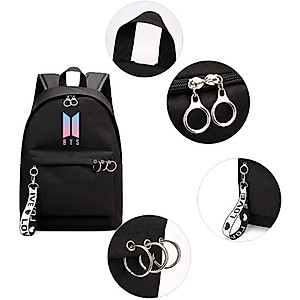 Yongshida Kpop Fashion BTS Backpack Colleage Bookbag School Bag Jimin Suga Jin Jhope RM jung kook V Fans Casual Daypack BTS Merchandise