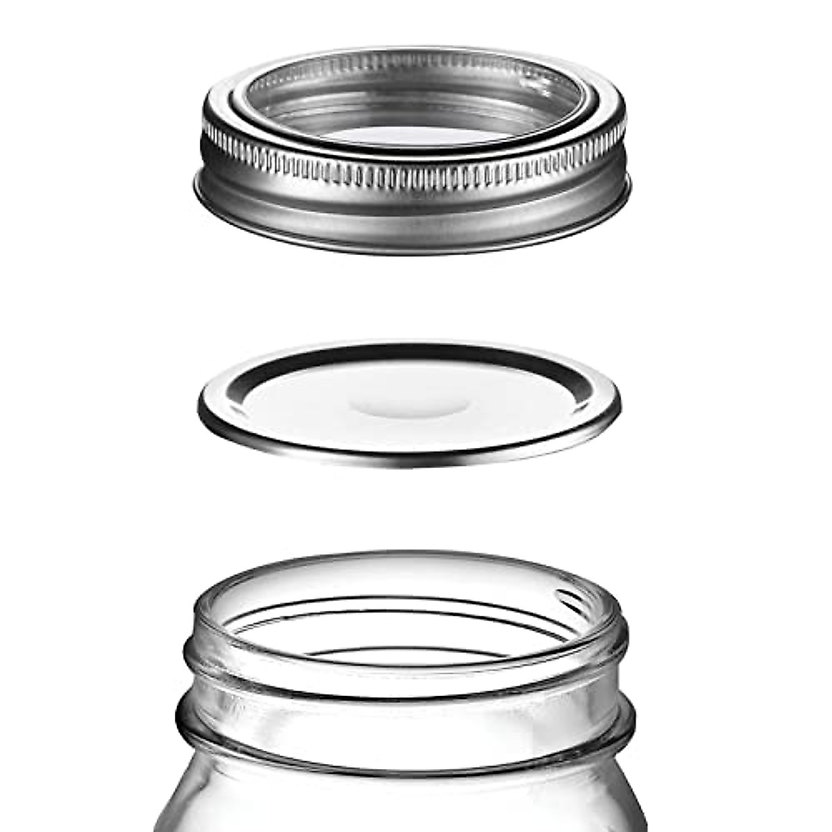 Dicunoy Set of 6 Drinking Mason Jar with Lids and Straws, 16OZ Wide Mouth Glass Bubble Tea Cup, Reusable Smoothie Cups, Canning Jars for Preserving, Meal Prep, Overnight Oats, Jam