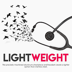 MDF Acoustica Lightweight Stethoscope for Doctors, Nurses, Students + MDF LUMiNiX Medical Professional Penlight