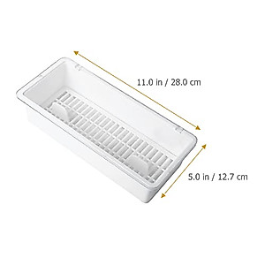 UPKOCH 3pcs box Storage Cutter Drainer and Fork Tray White Cutlery Caddy Drain for Chopsticks Countertop Drawer Drying Utensil Decorative Kitchen with Silverware Case Rack Flatware