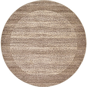 Unique Loom Del Mar Collection Area Rug - Abigail (6' 1" Round, Beige/ Ivory)